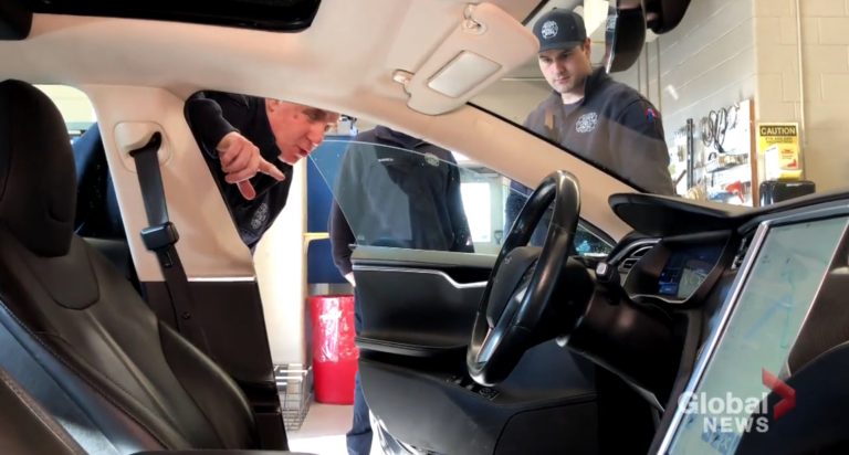 New Brunswick firefighters get hands on training with a Tesla Model S ...