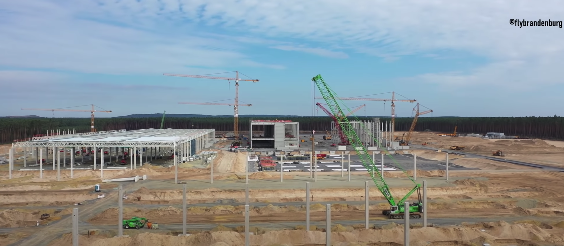 Elon Musk arrives in Germany as Giga Berlin construction continues at ...