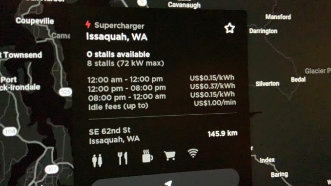 Tesla navigation now shows wait times when Supercharger stations are ...