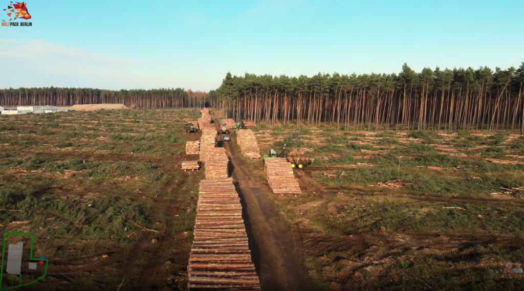 Tesla begins clearing land north of Giga Berlin for factory expansion ...