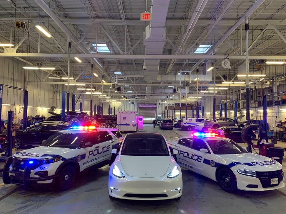 Peel Regional Police in Ontario get Tesla Model Y loaner as they ...