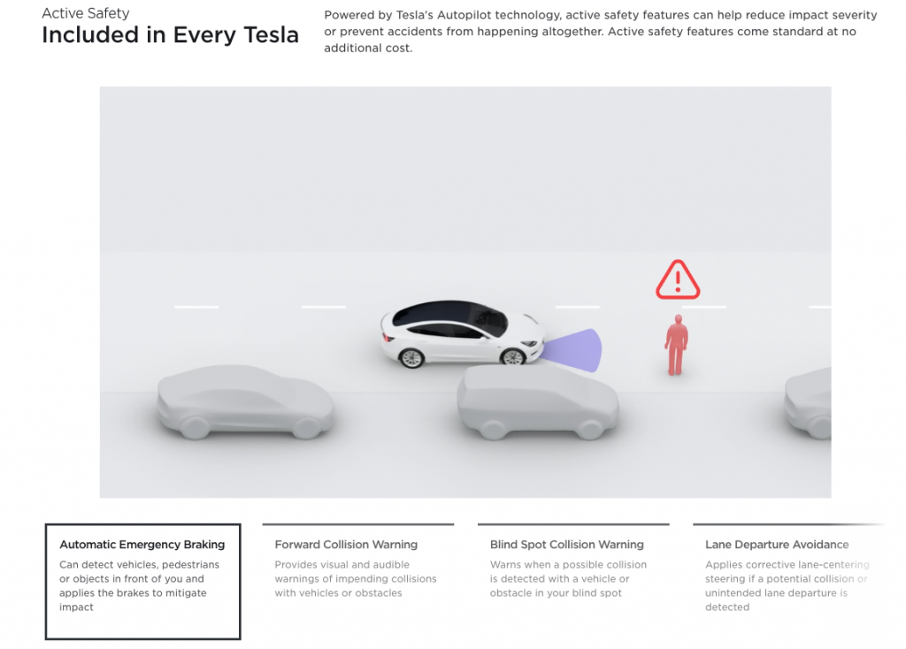 Tesla adds new page to showcase market leading safety features - Drive ...