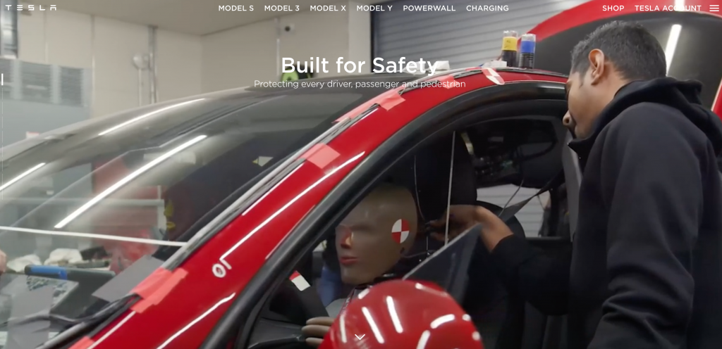Tesla adds new page to showcase market leading safety features - Drive ...
