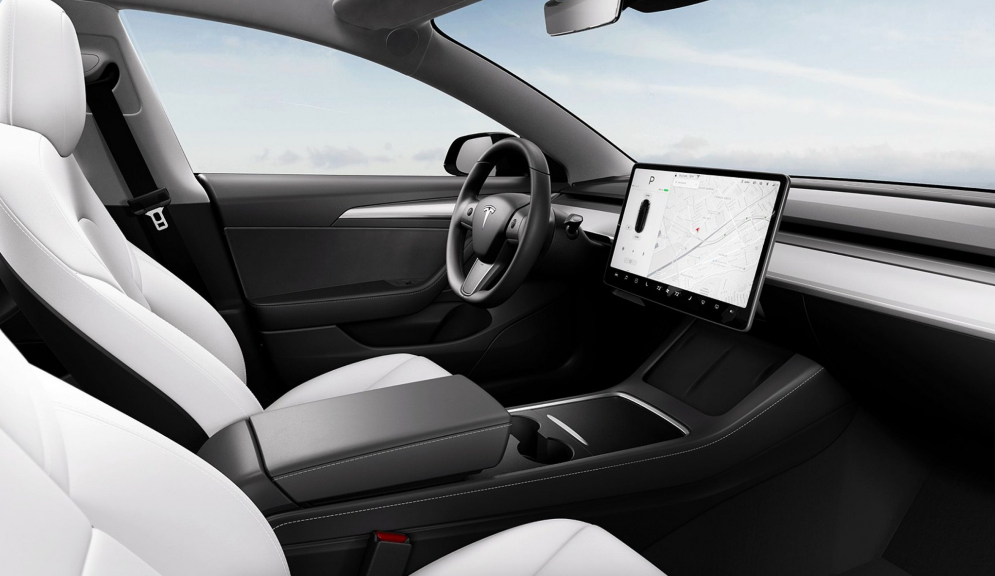 First Tesla Model 3 with new wood door trim delivered in the US, and it ...