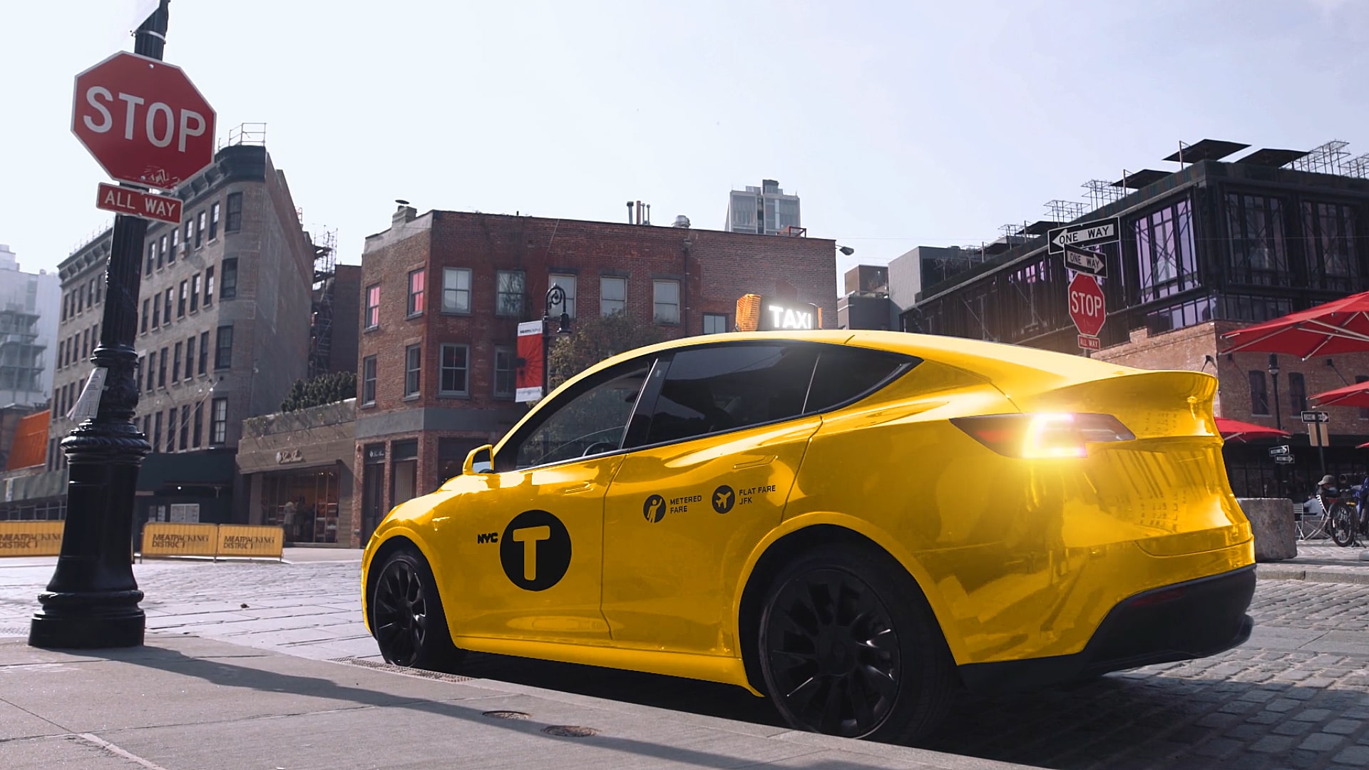 Gravity launching electric Yellow Taxis in New York City with fleet of ...