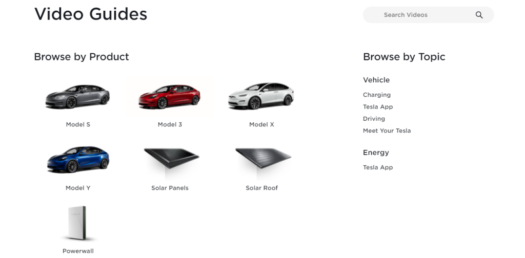 Tesla updates Video Guide support page with cleaner, easier to use ...