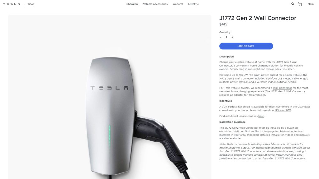 Tesla Wall Connector Pedestal added to online shop - Drive Tesla