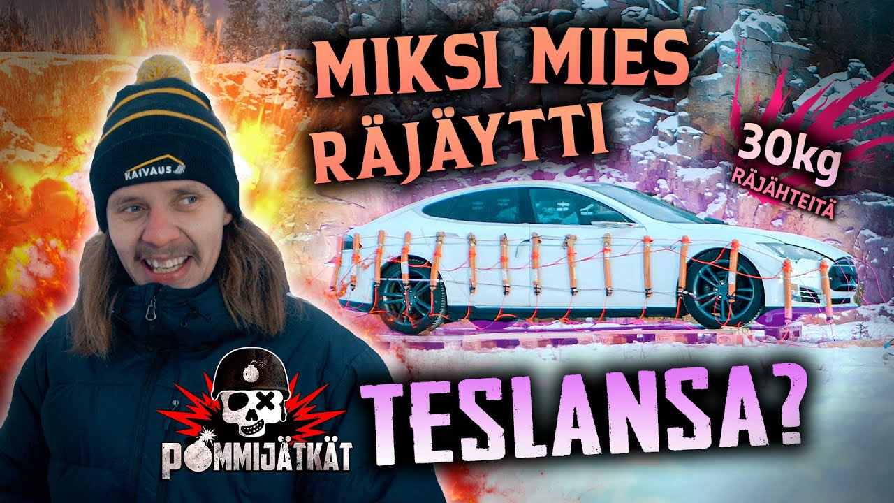 Tesla blown up with dynamite in Finland - Drive Tesla