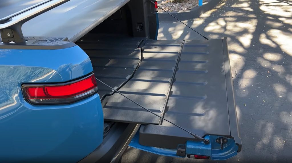 Rivian patent reveals clever tailgate bike rack that saves truck bed ...