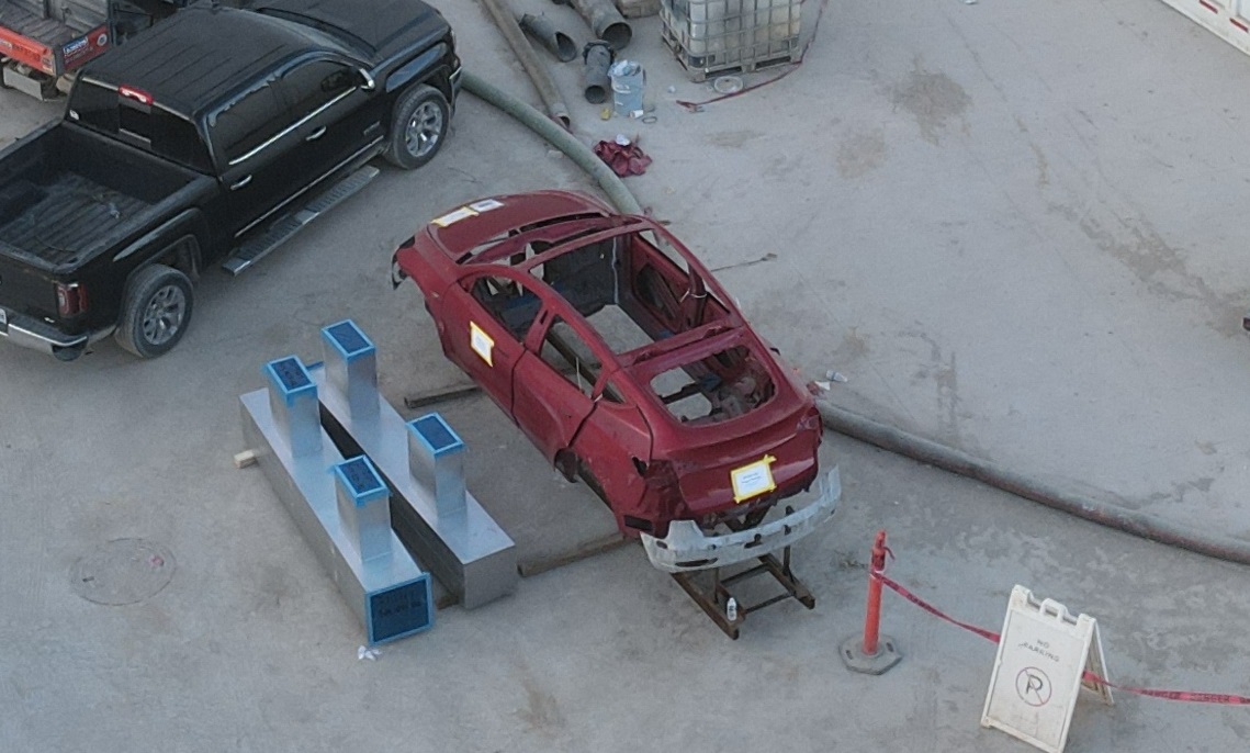 Another Tesla Model Y body with space for a structural battery pack ...