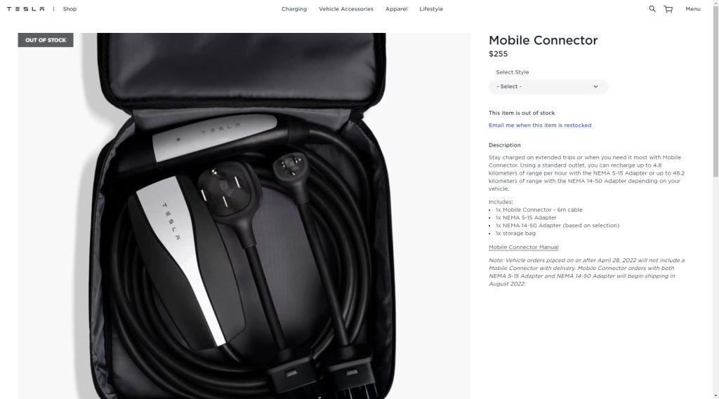 Tesla issuing $200 promo codes instead of providing Mobile Connectors ...