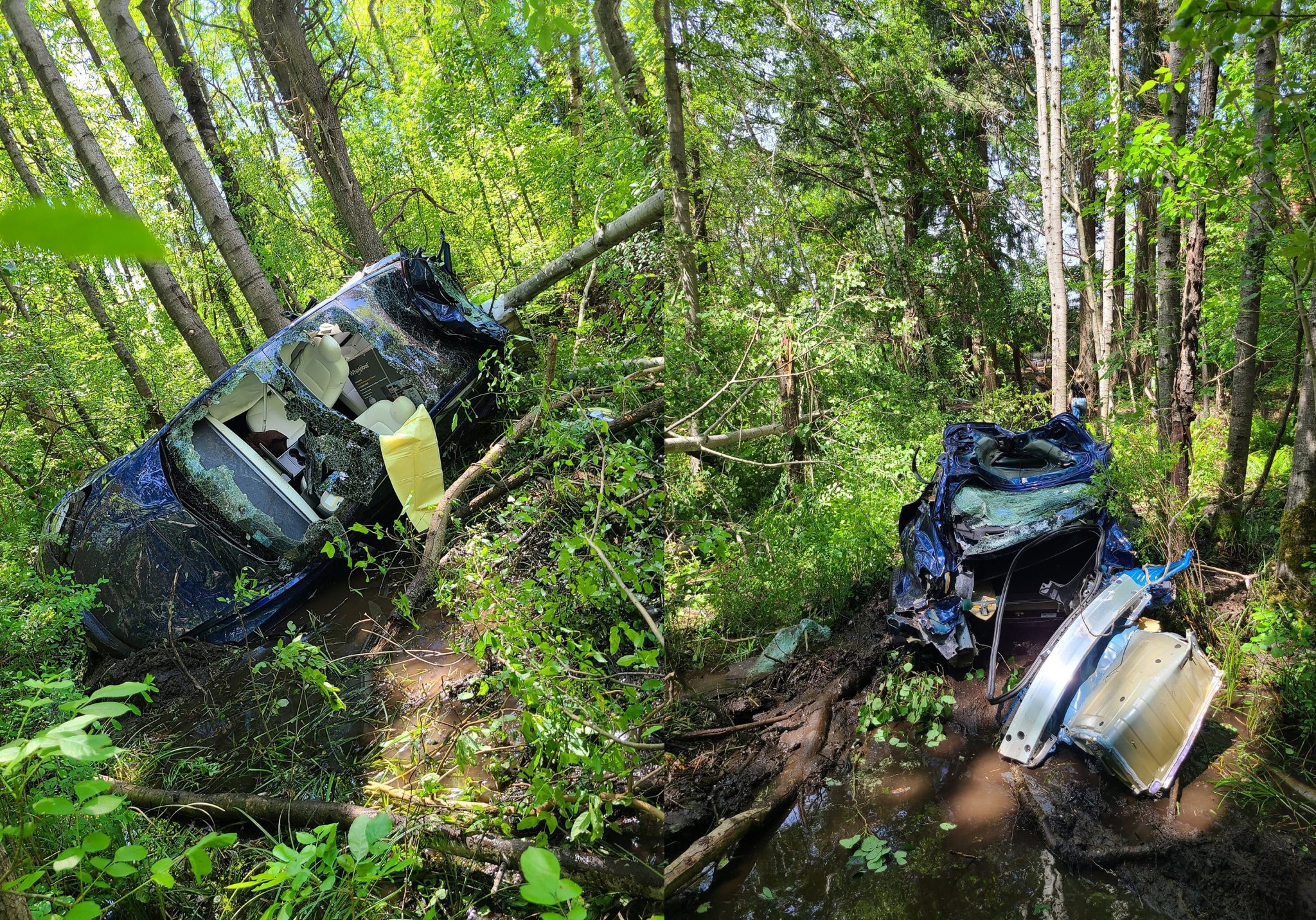 Tesla owner suffers only minor injuries after his Model 3 flies 85 feet ...