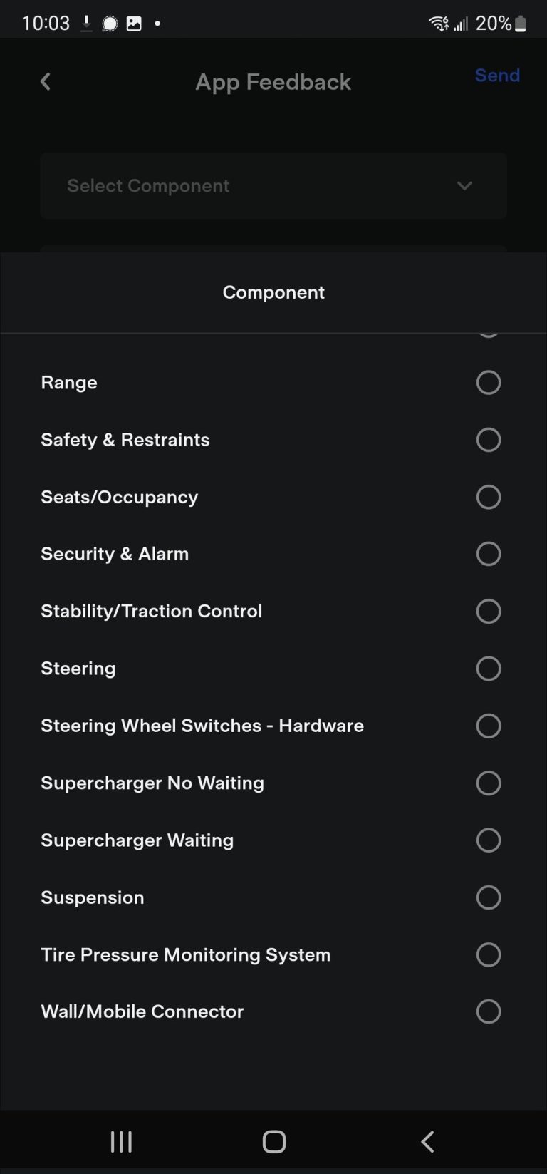 Tesla owners can now provide vehicle related feedback and concerns ...