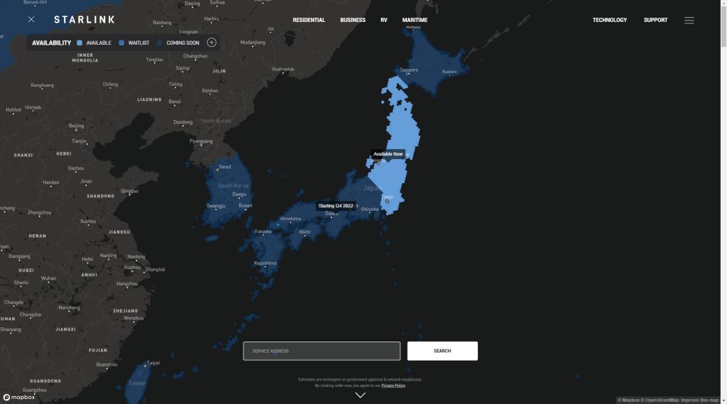 SpaceX activates Starlink service for the first time in Asia in Japan ...