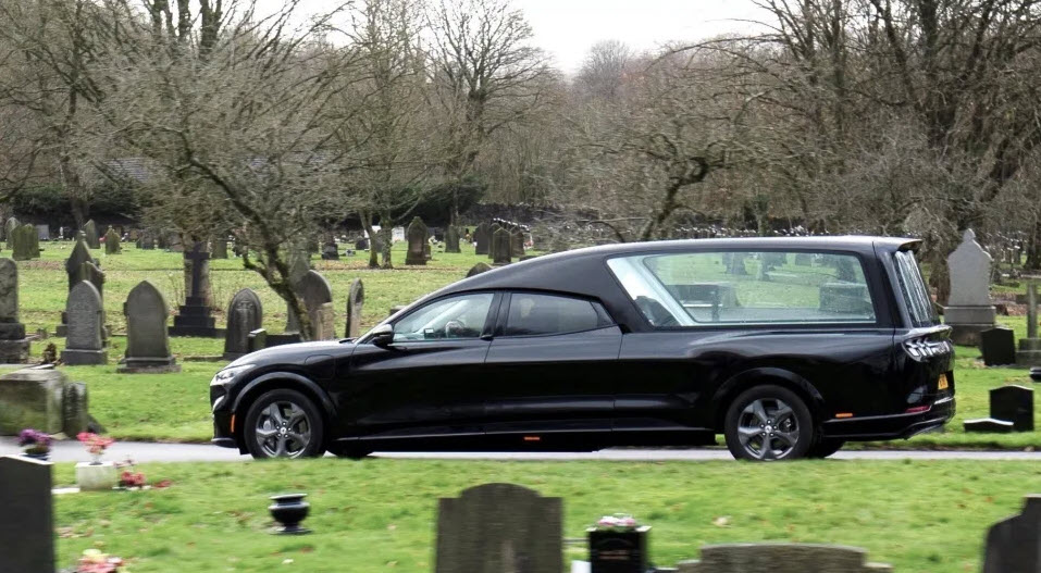 Ford Mustang Mach-E converted to electric hearse - Drive Tesla