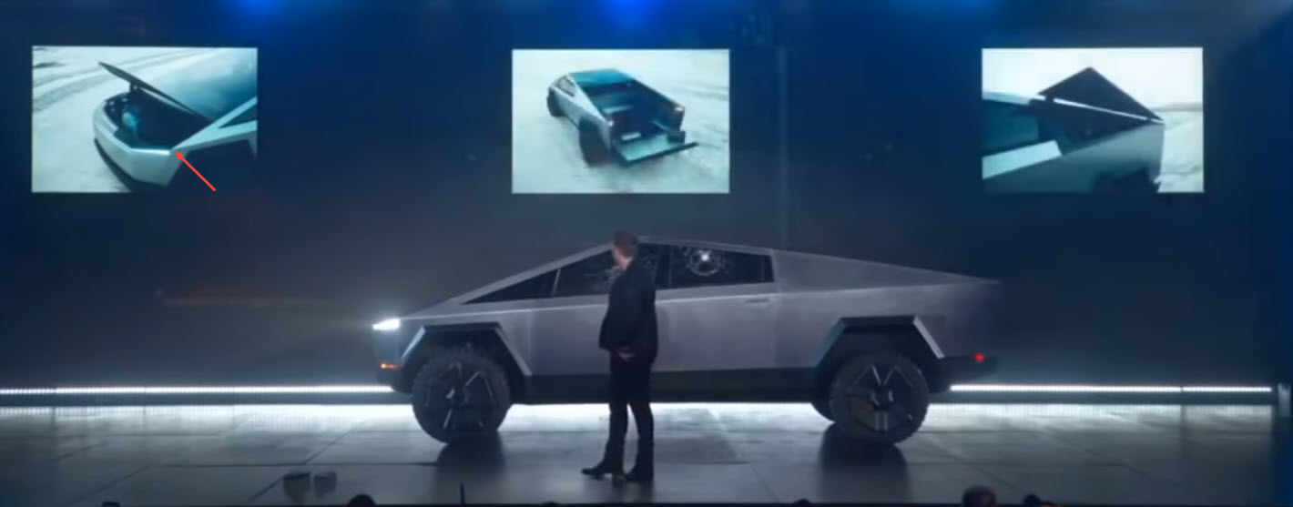 Tesla Cybertruck spotted at Giga Texas confirming frunk details and ...