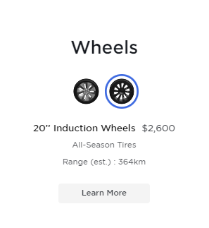 Tesla adds 20" Induction wheels to Model Y RWD configurator in Canada ...