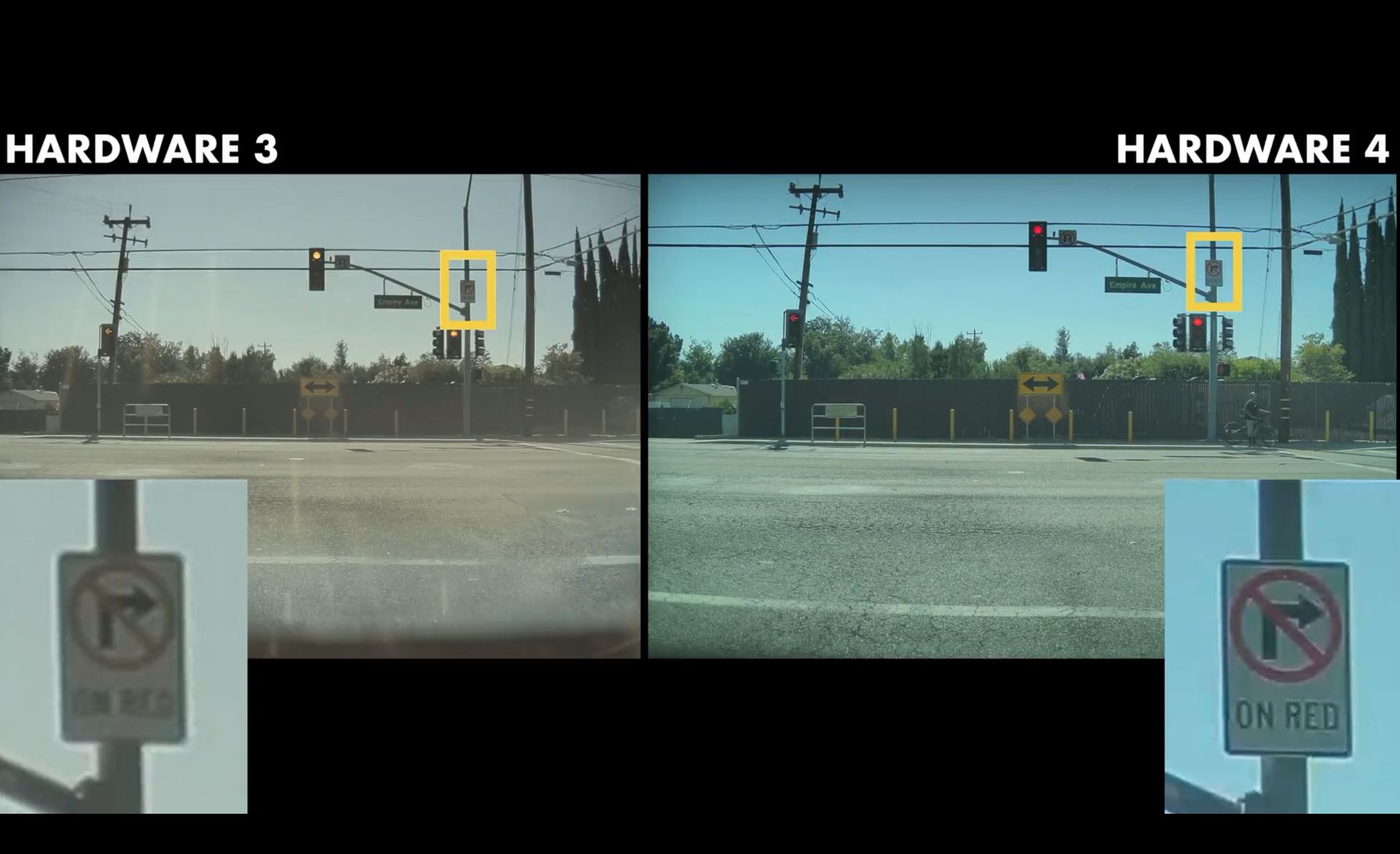 Tesla owner compares HW3 and HW4 cameras, and there is a big difference ...