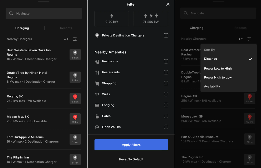 Tesla makes finding chargers easier with new sort and filtering options ...