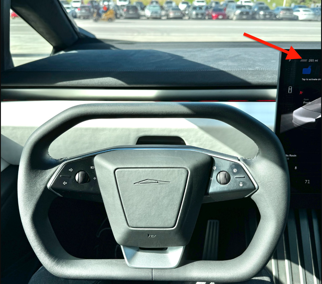 Cybertruck demo unit displays 290-300 mile (466-482km) range - Drive Tesla