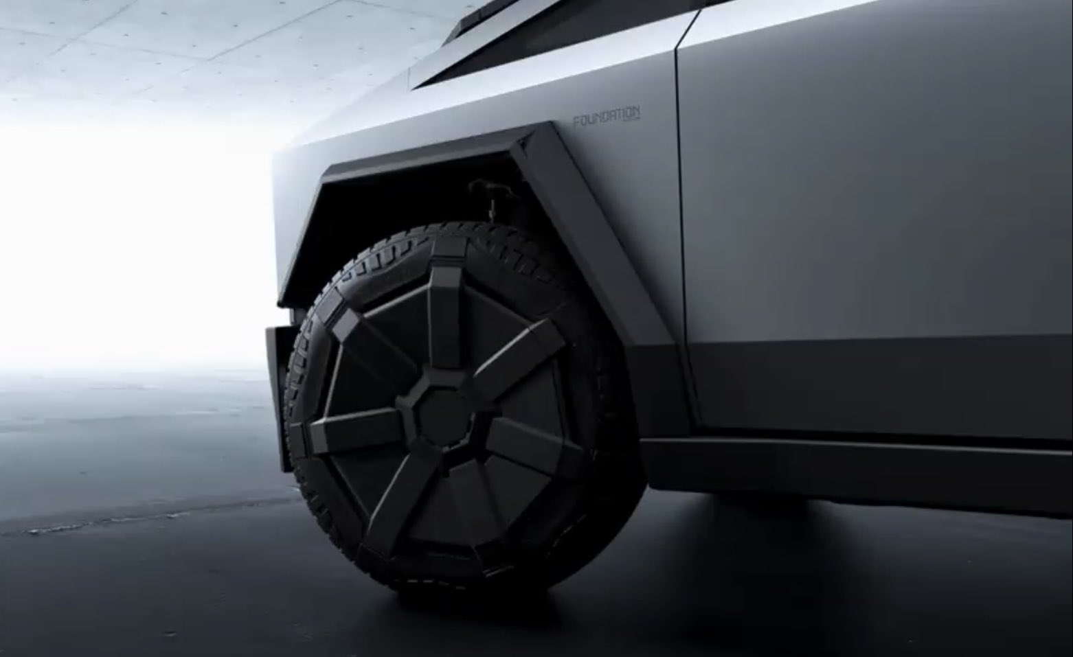 Tesla begins installing redesigned Cybertruck aero covers - Drive Tesla