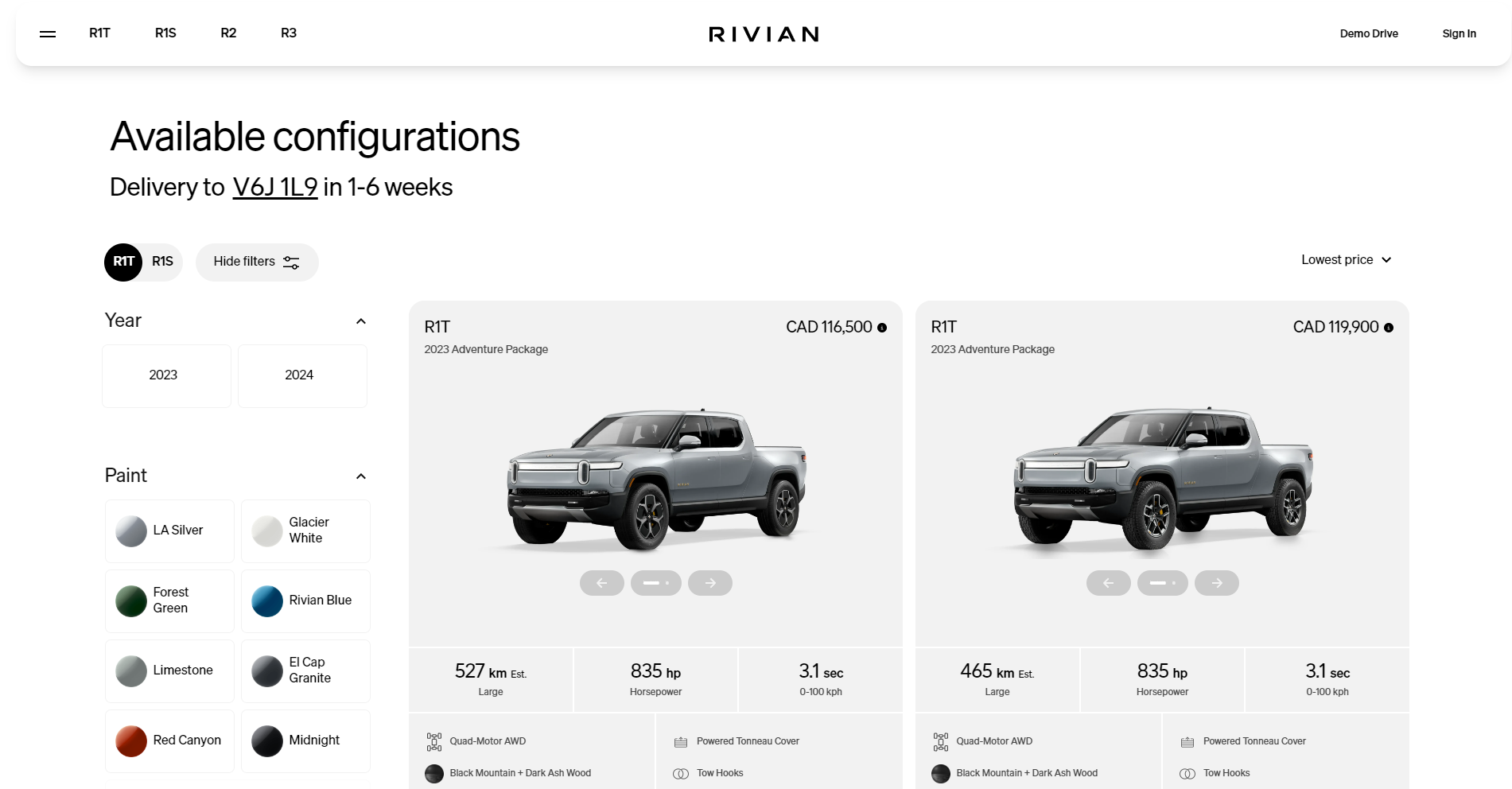 Rivian Shop opens in Canada for non-reservation holders, delivery in as ...