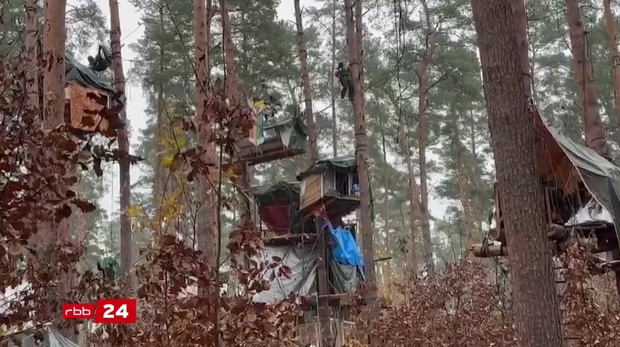 Giga Berlin Treehouse Protest Camp Removed - Drive Tesla