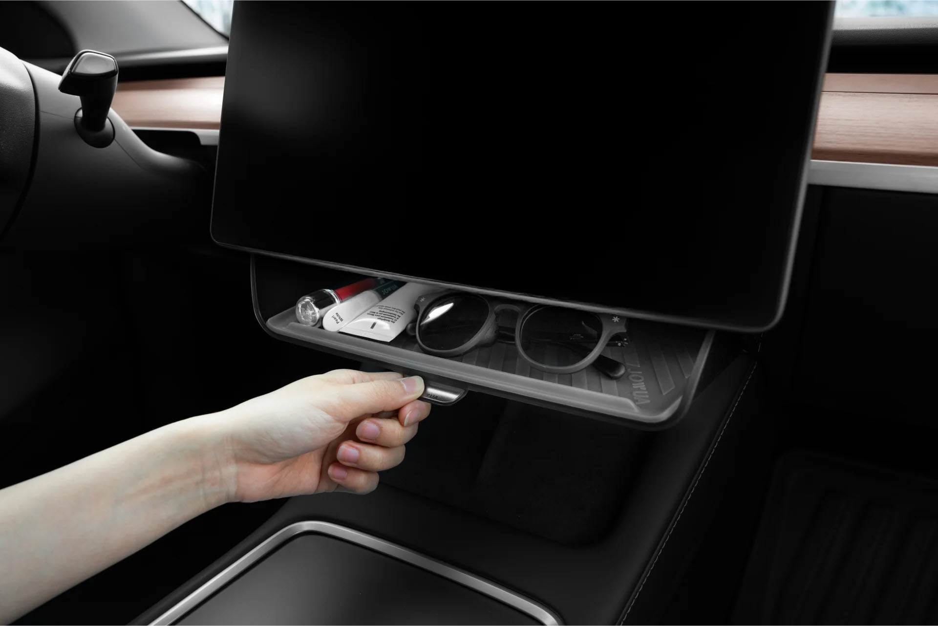 Upgrade Your Tesla Storage with Jowua’s Under Screen Invisible Station ...