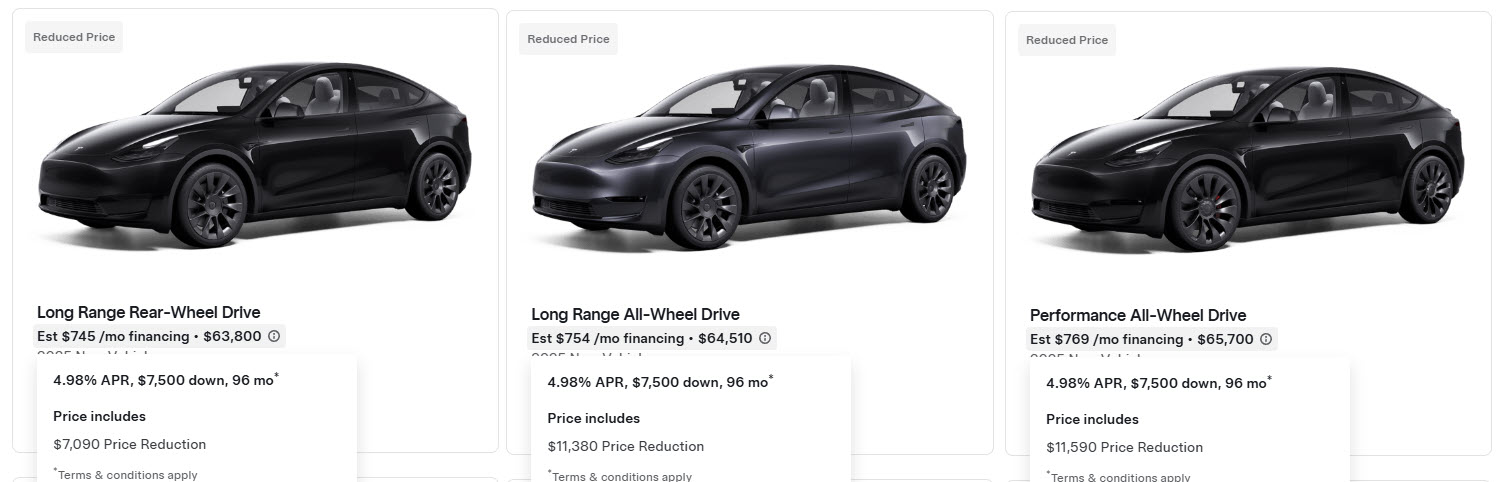 Tesla increases legacy Model Y inventory discounts over $11K in Canada ...